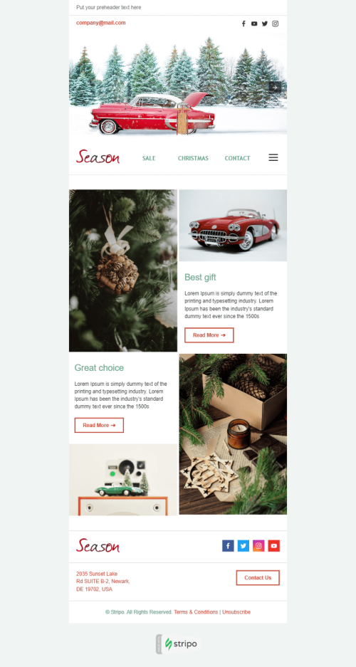 Holiday Season Email Template by :full_name — Stripo.email