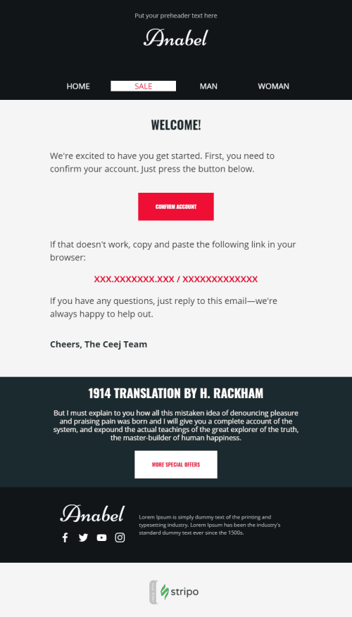 Classic Greeting Email Template By Oleg Ponamarchuk Stripo email