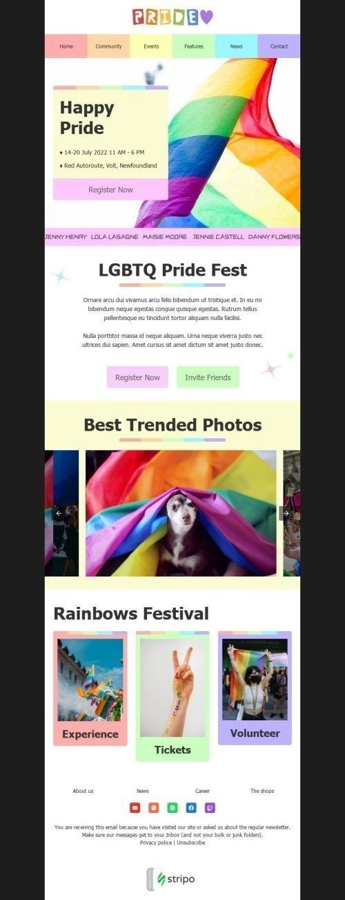 Happy Pride Email Template By Anastasiia Babintseva Stripo email
