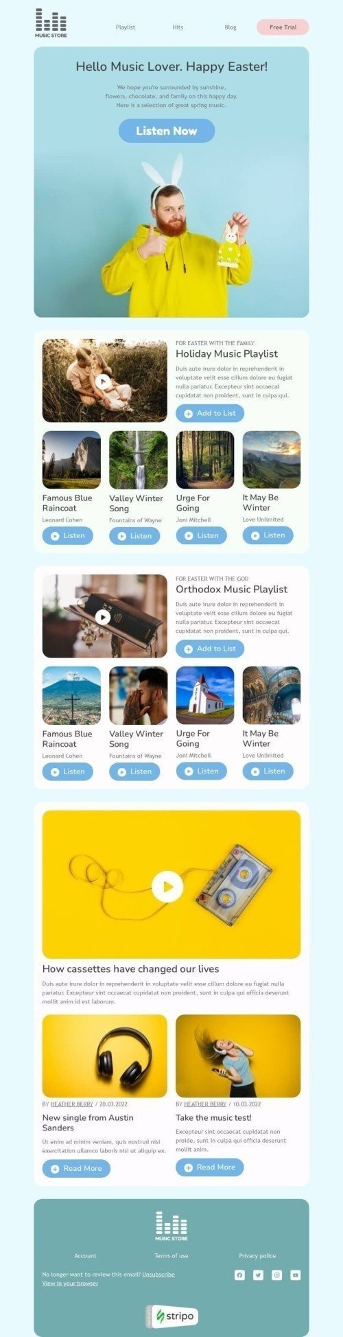 Spring Music Email Template By Anastasiia Babintseva Stripo email