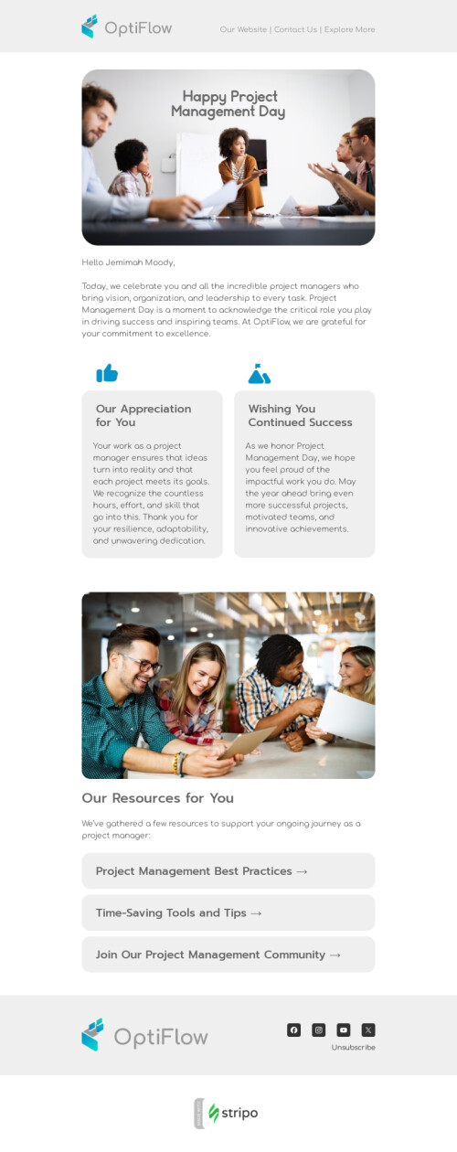 Recognizing The Power Of Project Management Email Template By Full Name — Stripo Email